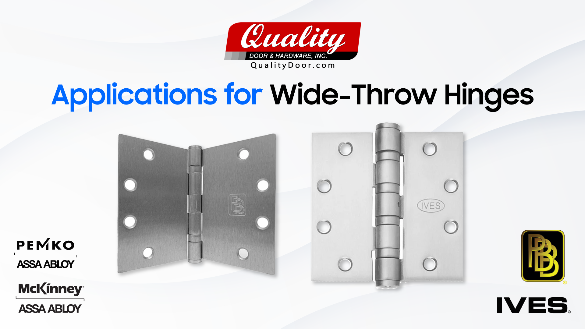 Applications for Wide-Throw Hinges in Commercial and Institutional Spa