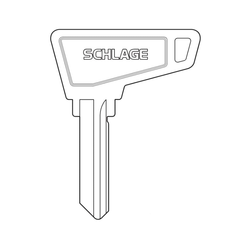 Schlage 35-143-C Key Blank, Access Bow, Embossed Both Sides, C Keyway