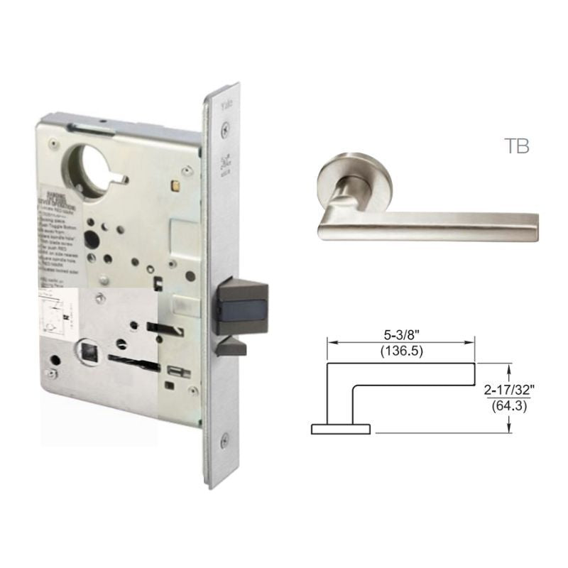 Accentra (Yale) TBR3-8808RL-626-LC Classroom Or Closet Mortise Lock, S