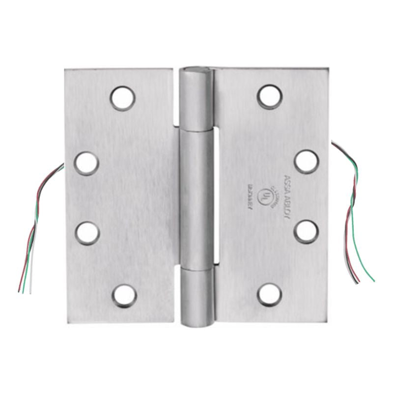 McKinney TA714-4.5x4.5-US26D-CC4 Electrified Full Mortise Hinge, Satin