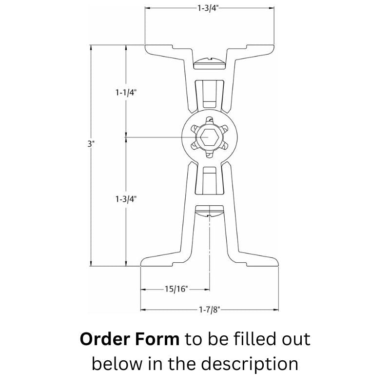 Pemko DSH1000-84 Double Swing Pin & Barrel Hinge, 84" Height, Doors up