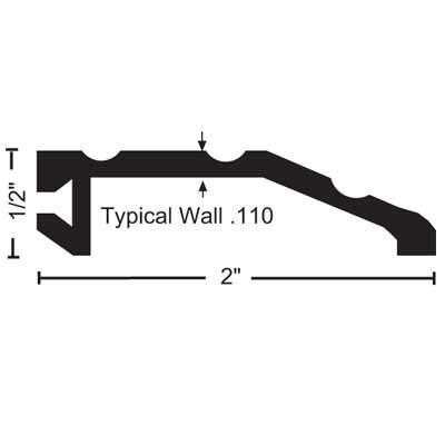 NGP 321DKB Half Saddle Threshold 2" Width, 1/2" Height, Dark Bronze Al