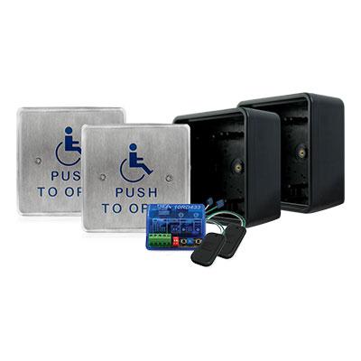 BEA 45S-433 Push Plate Package, Square Stainless Steel Push plates, Pl