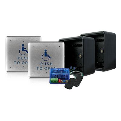 BEA 475S-433 Push Plate Package Square Stainless Steel Push Plates, Pl