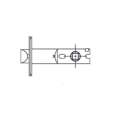 ABH 6070-US32D Hospital Pull Cylindrical Latch, 7" Inch Backset, Satin