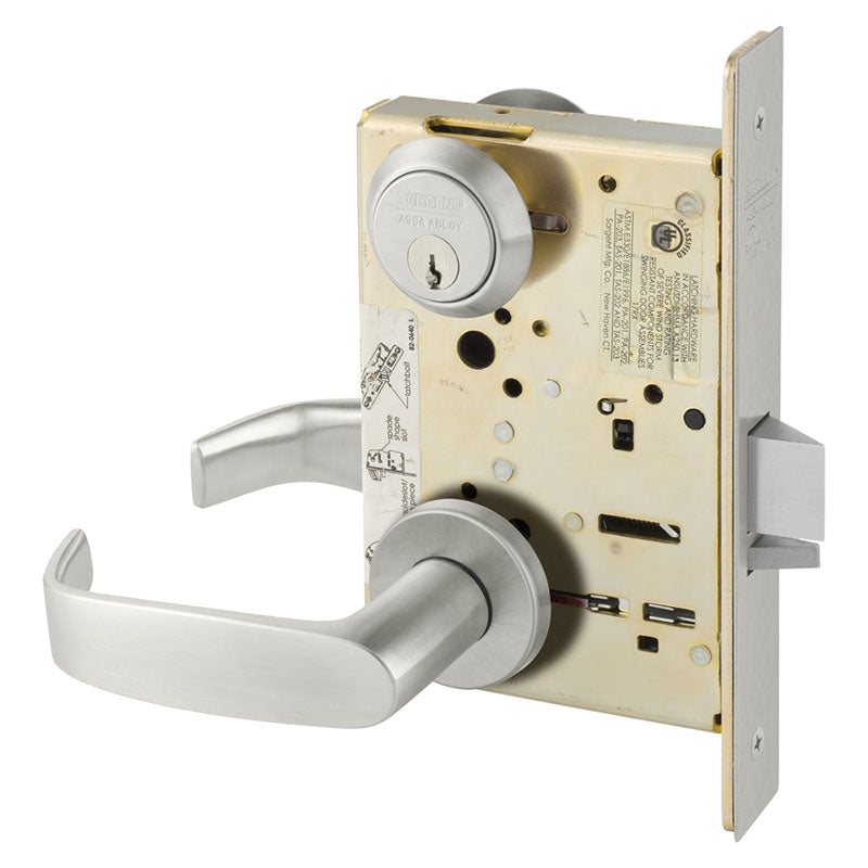 Sargent 8290-LNL-US32D-LC Classroom Security Holdback Mortise Lock